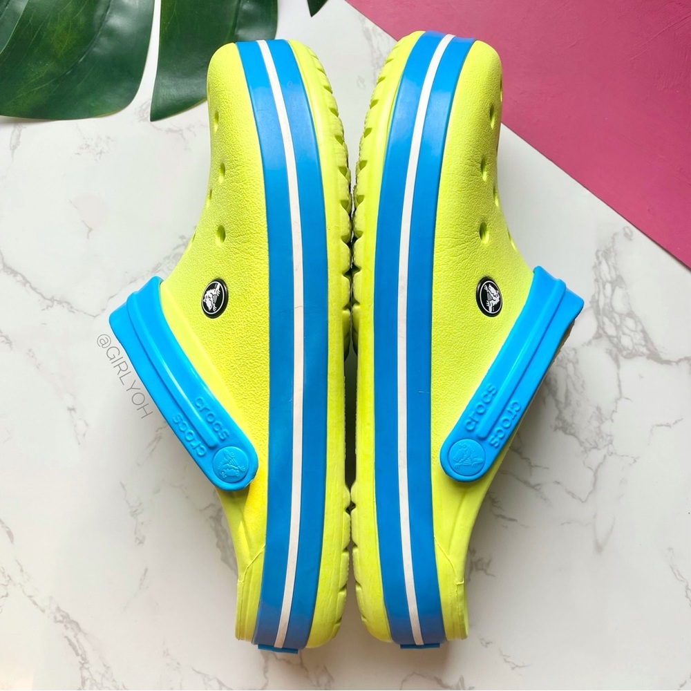 Crocs Crocband Tennis Ball Green Yellow Blue Shoes M9… - Gem